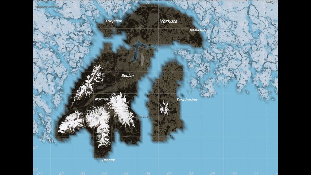 Namalsk карта Kraskarta.ru